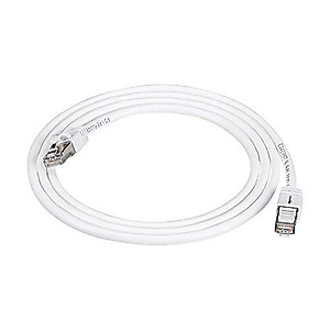 Amazon Basics RJ45 Cat 7 Ethernet Patch Cable, 10Gpbs High-Speed Cable, 600MHz, Double-Shielded, 5 Foot, White