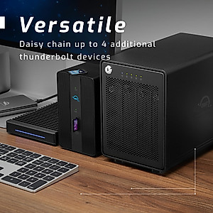 OWC ThunderBay 4 RAID 5 with Dual Thunderbolt 3 Ports (0GB RAID), Includes SoftRAID XT