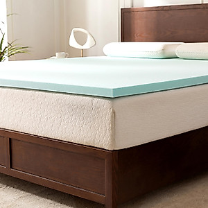 Elegant Comfort 2 Inch Premium Ventilated Memory Foam Mattress Topper - Optimizes Airflow - CertiPUR Certified - Mattress Pad and Bed Topper - Queen Size