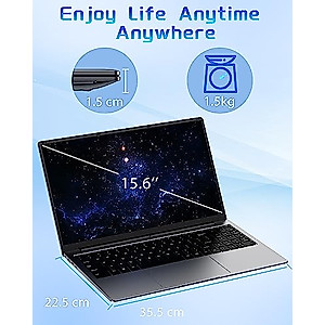 SAINTDISE 15.6 Inch Laptop PC Built with Intel Cerelon N5095(UP to 2.9Ghz) 4-Core CPU Laptops 16GB RAM 512GB ROM UHD Notebook Computer WiFi5 Bluetooth 4.2 Webcam,Fingerprint Unlock