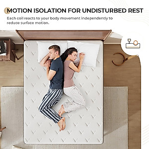 Sweetnight Twin XL Mattress - 12 Inch Twin XL Bed Mattress in a Box, Hybrid Twin XL Size Mattress with Pocketed Coils for Motion Isolation & Pressure Relief, Nimbus