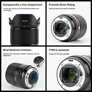 VILTROX 28mm F1.8 Wide Angle Autofocus Lens for Sony E-Mount Lens,Full-Frame Portrait Lens for Sony E Mount Alpha a7 a7II a7III a7R a7RII a7RIII a7RIV a7RV a7SII a7SIII a9 a7C a6500 a6400 a5000 a6000…