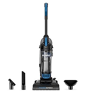 EUREKA PowerSpeed Upright Cleaner Carpet and Floor Lightweight Powerful Bagless Vacuum, NEU185 w/Washable Filter, Black