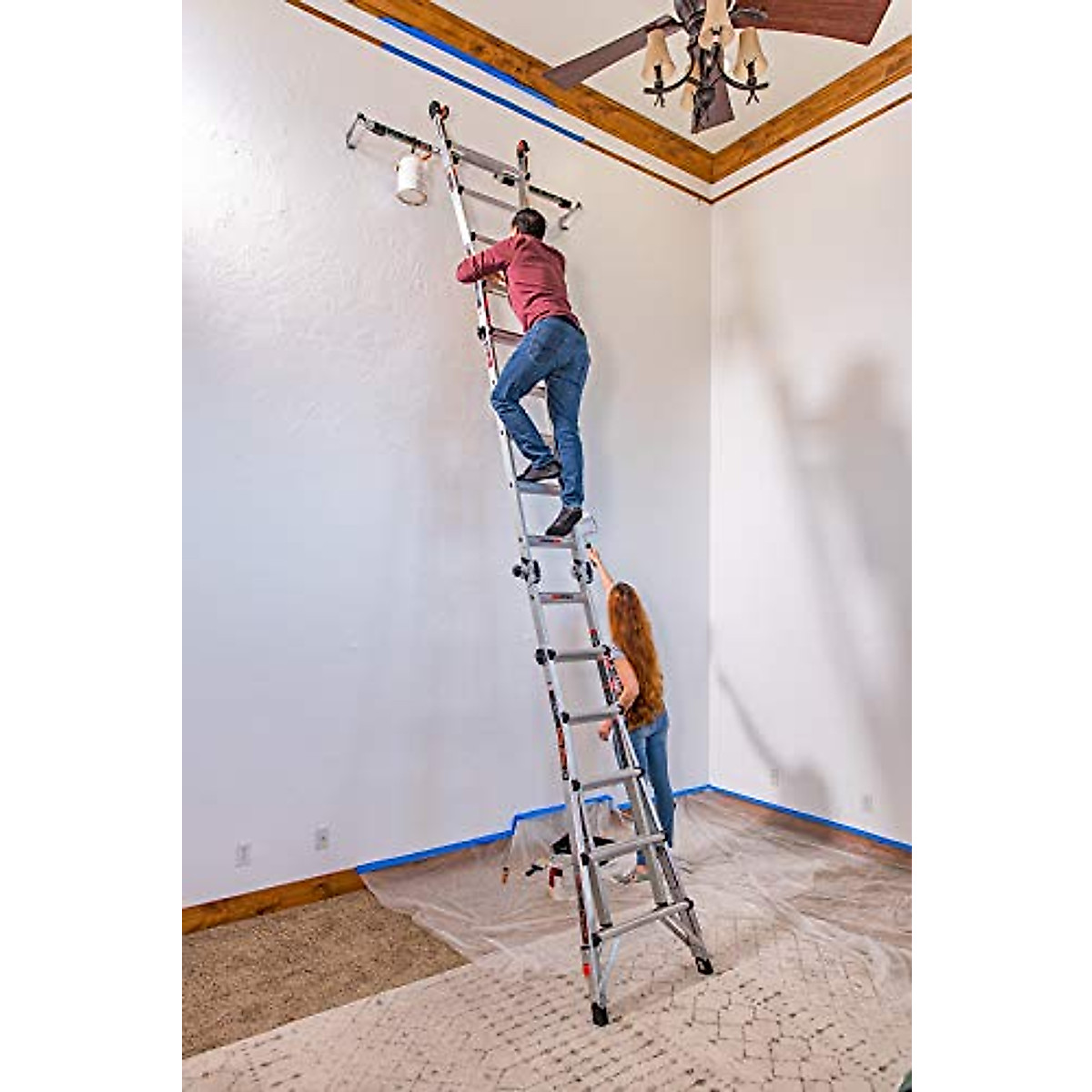 Little Giant Ladders, Epic, M22, 22 foot, Multi-Position Ladder, Aluminum, Type 1A, 300 lbs weight rating, (16822-818)