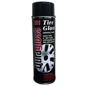 Duragloss 261 White Foam Tire Gloss Aerosol, 16 oz., 1 Pack