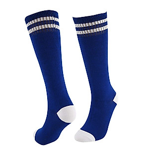 4 Pairs SocksDiary Knee High Socks for Kids, Cotton Soccer Socks for Boys, Girls, Toddlers