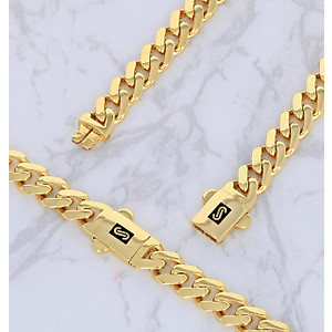 Nuragold 10k Yellow Gold 6mm Royal Monaco Miami Cuban Link Chain Bracelet, Mens Womens Fancy Box Clasp 6" 6.5" 7" 7.5" 8" 8.5" 9"