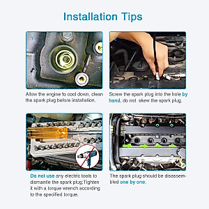 Vplus 8PCS Platinum Spark Plug, Replaces# 3186, TR5GP Compatible with Chevy Silverado 1500 2500 HD, Tahoe, Sierra 1500, Suburban 1500, Express 2500 3500, Escape, Yukon,Corvette 5.3L 6.0L V6 V8