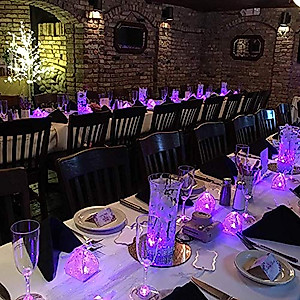 KITOSUN Submersible LED Lights cr2032 Battery Powered Underwater Waterproof LED Tea Light Candles for Events Wedding Centerpieces Vase Floral Xmas Holidays Home Decor Lighting(Pack of 12) (Pink)