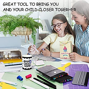 Accessories Bundle for Cricut Machine Maker, Compatible with Cricut Machine, Cricut Maker Weeding Tool, Colored Pencil, Cutting Mat, Scraper, Ruler, Adapter Suitable for Beginners Artisans 44 PCS