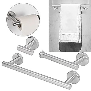 Punch-Free Towel Rack,Otufan Stainless Steel Hangable Towel Rod Free Punch Storage Single Rod Cabinet Bathroom Hanger Suitable for Bathroom Kitchen(#1)