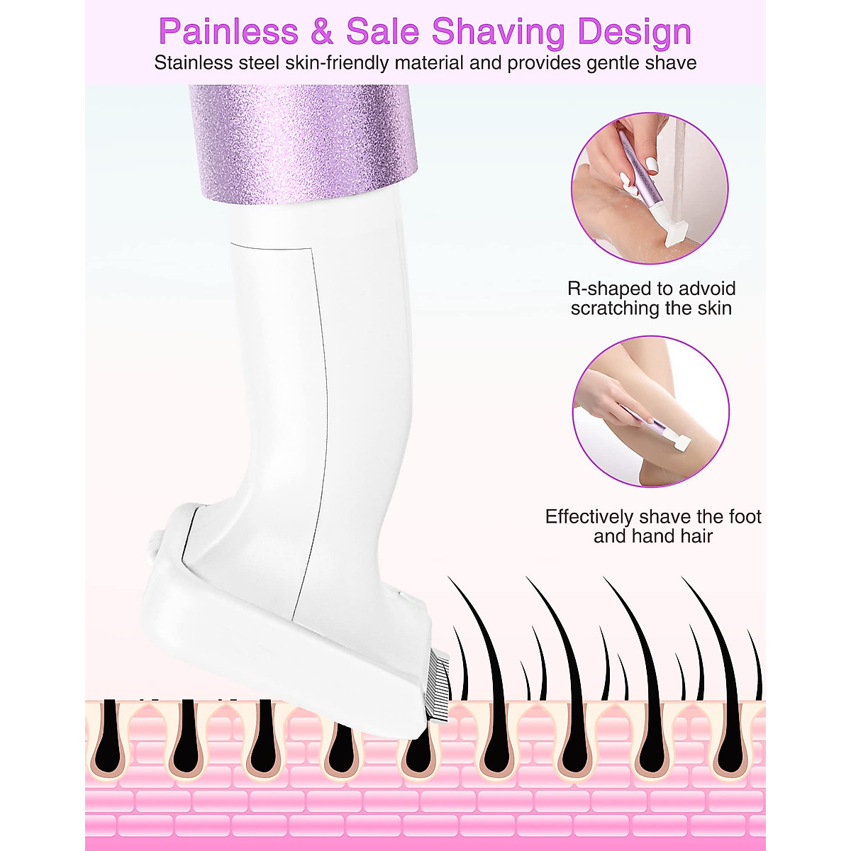 UTOTEBAG Nose Hair Trimmer for Women, 3 in 1 Rechargeable Ear and Nose Hair Trimmer for Women, Painless Eyebrow Trimmer & Body Hair Trimmer for Nose, Ear, Eyebrow, Arms, Legs