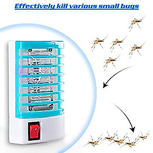 Bug Zapper, Fruit Flies Trap, Electric Mosquito & Fly Zappers/Killer - Insect Attractant Trap Powerful Little Gnats, Hangable Mosquito Lamp for Home, Indoor, Outdoor, Patio (Blue)