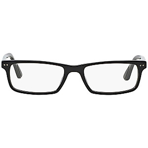 Ray-Ban RX5277 Rectangular Prescription Eyeglass Frames, Black/Demo Lens, 52 mm