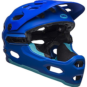 Bell Super 3R MIPS Adult Mountain Bike Helmet - Matte Blue/Bright Blue (2022), Large (58-62 cm)
