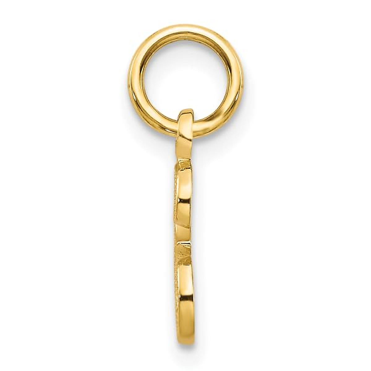 14K Yellow Gold Dainty Letter E Initial Name Monogram Necklace Charm Pendant Only