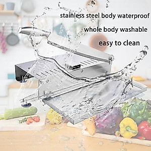 SJDFK Manual Bone Meat Slicer,Stainless Steel Cutter Machine,Rib Fish Chicken Beef Cutting Machine for Home Cooking and Commercial 15.3 In