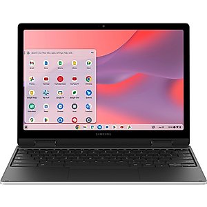 SAMSUNG Galaxy Chromebook 2 360 12.4"" Intel Celeron 128GB 2-in-1 Touch Screen Laptop - Silver (Renewed), XE520QEA-KB1US