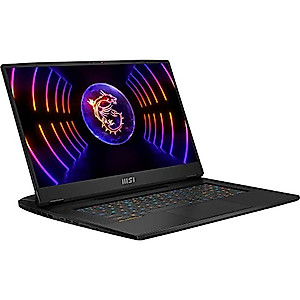 MSI Titan GT77HX Gaming Laptop (Intel i9-13980HX 24-Core, 64GB DDR5 3600MHz RAM, 2x8TB PCIe SSD (16TB), GeForce RTX 4080, 17.3" 144Hz 4K Ultra HD (3840x2160), WiFi, Bluetooth, Backlit KB, Win 11 Pro)
