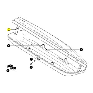 Thule Car Roof Box Replacement Lid Lifter 623/624/628/633/634/Pulse/Ascent/Atlantis - 14933