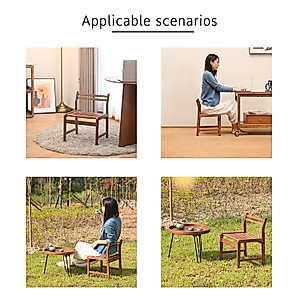 JIKUGO Bamboo Detachable Backrest Soft Chair - Dining Chair with Backrest, Plain Bamboo Seat for Home and Kitchen(Mini)
