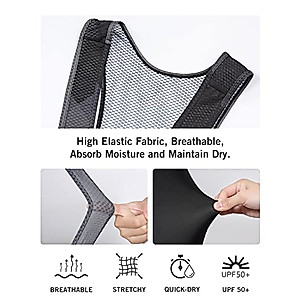 BALEAF Men's Cycling Bib Shorts 4D Padded, Road Bike Cycling Bibs Biking Bicycle Shorts Gel Pockets UPF50+ Black L