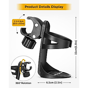 Pack of 2 Stroller Cup Holder, Universal Drink Bottle Holders for Trolleys,Wheelchair, Walker,Bicycle,Bike