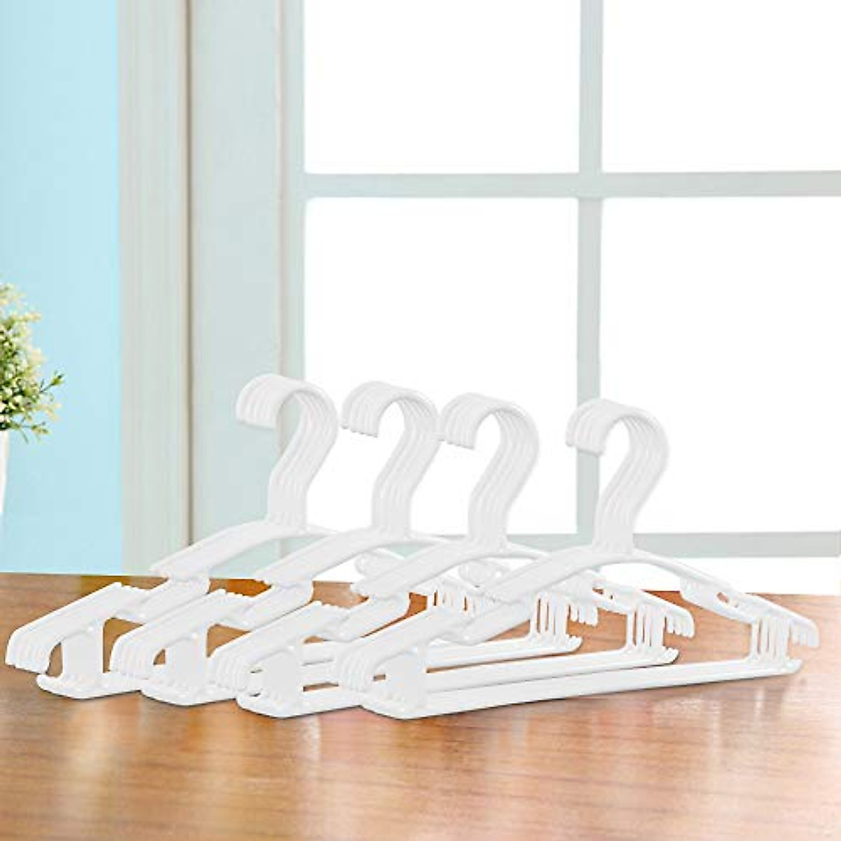 GoodtoU Baby Hangers Kids Hanger Plastic Toddler Hangers Childrens Infant White Hangers 80 Pack
