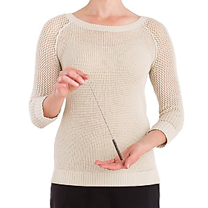 Redecker Nylon Hair Gripping Brush, 11 inches, Sturdy Wire Handle, Removes Hair from Sinks and Drain Pipes, Hanging Loop for Storage, Made in Germany