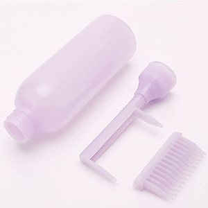 Hair Dye Brush Bottle Applicator Bottle for Hair Oil Hair Colouring Hair Dyeing Bottle Brush with Graduated Bottle Comb Root Comb Salon Hair Coloring Tool (2 Pack Pink)