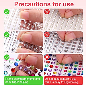 Vodolo Hair Jewels,2472 Pcs Hair Gems,Diamond Hair Accessories for Women Girl,Hair Pearls Jewelry Stick On,Bling Stickers Rhinestone Self Adhesive for Prom,Face,Makeup,Eye,Nail,