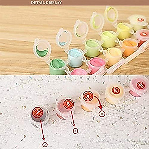 Day of the Dead Paintings Traditional Festival Mexico Art Digital Painting Paint by Numbers Kit for Adults Acrylic Oil Painting Set Painting for Beginners Skull and Flowers Drawing(16''Wx20''H)