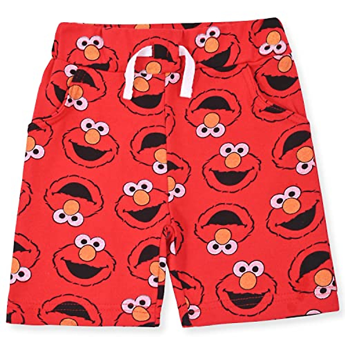 Sesame Street Boys Elmo 2 Pack Shorts for Baby Boys and Toddler Boys – Red/Grey