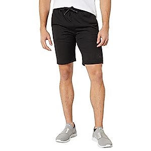 Karl Lagerfeld Paris Men's Fabric Mesh Active Shorts, Black, X-Large