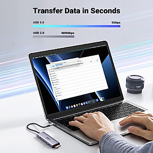 UGREEN USB C Hub 4K@60Hz, 6-in-1 Multiport Adapter with 3 USB 3.0/1 HDMI Ports, SD/TF Card Reader, USB C Dongle for Laptop Tablet iPad MacBook Pro Air Dell Samsung Mac Mini 2023