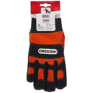 Oregon Protective Chainsaw Work Safety Gloves, Left-Hand Protection, Size Large ,Black