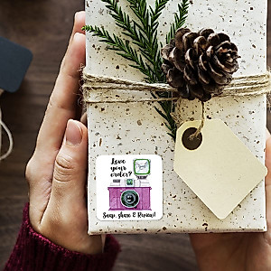 Muminglong 1.5 Inch Retro Camera Love Your Order Snap Share & Review Sticker,Thank You Sticker,Small Shop Sticker, Small Business, Handmade Sticker,Packaging Sticker, 500 PCS