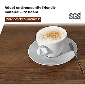 PHI VILLA Farmhouse Coffee Bar Cabinet - Sliding Barn Door Kitchen Sideboard Buffet Storage Cabinet