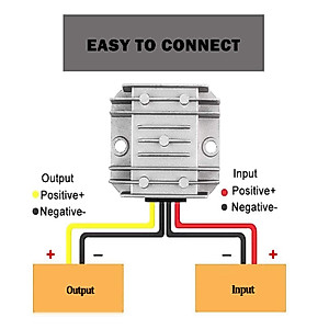 dkplnt 5A 60W 12V Golf Cart 24V 36V 48V to 12V Converter Buck Transformer DC-DC Converter Non-Isolated