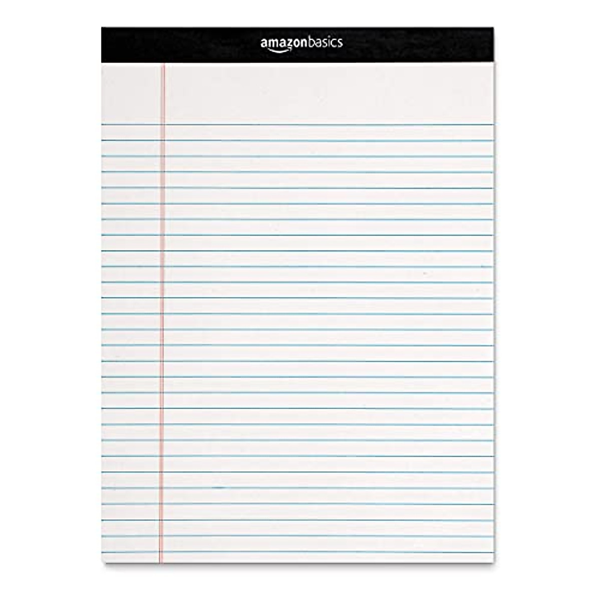 Amazon Basics Wide Ruled 8.5 x 11.75-Inch Lined Writing Note Pads - 12-Pack (50-sheet), White