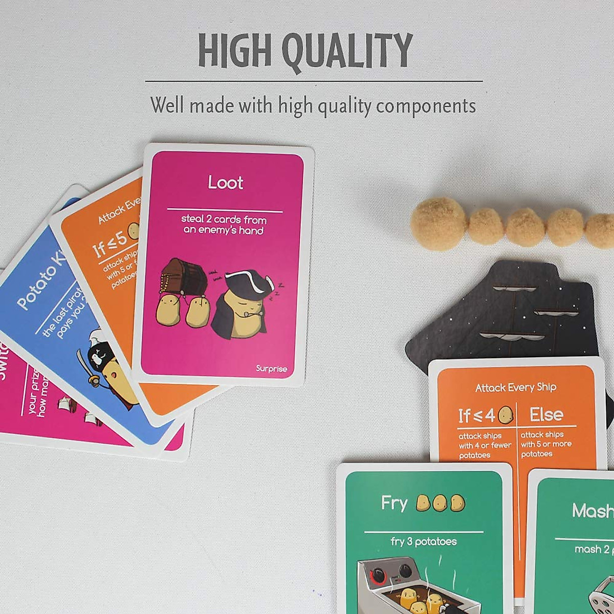 Think Fun Potato Pirates Coding Card Game and STEM Toy for Boys and Girls Age 7 and Up - A Fun Card Game of Potato War