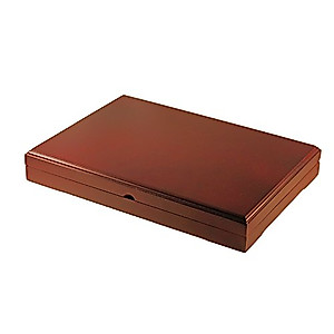 Guardhouse Wood Display 5 Coin Box for 5-Ounce Silver ATB Coins in 83mm Z5 Capsules Mahogany Finish