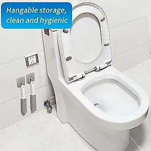 4TH Pumice Stone for Toilet Bowl Cleaning,Pumice Stick with Handle,Cleans Away Limescale Stain,Hard Water Rings, Calcium Buildup,Iron and Rust. Remover for Tile/Bath/Kitchen/Household - 2 Piece