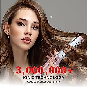 TOP4EVER Pro 2-in-1 Airflow Styler: Curling Wand & Flat Iron Hair Straightener | 360° Cool Air Vents for Curls & Waves | Ionic Ceramic Technology | 5 Adjustable Temps, Dual Voltage