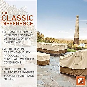 Classic Accessories Veranda Loveseat Cover For Hampton Bay Spring Haven Wicker Patio Loveseats, Patio Bench Cover