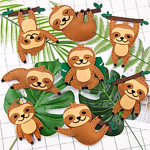 CiyvoLyeen Sloth Sewing Craft Kit Jungle Animal DIY Craft Sewing Kit for Girls and Boys Educational Sewing Kits for Kids Age 8 9 10 11 12 Craft Kit Includes 8 Projects