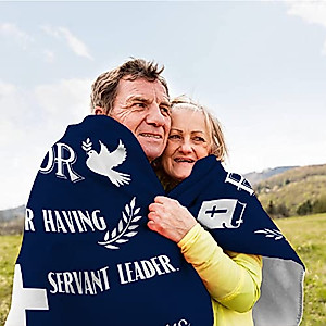 Muxuten Pastor Appreciation Gifts Blanket 60"X50" - Pastor Gifts for Men - Gifts for Pastor - Christian Gifts for Men - Inspirational Pastor Gifts for Men - Birthday Religious Gift Ideas for Pastor