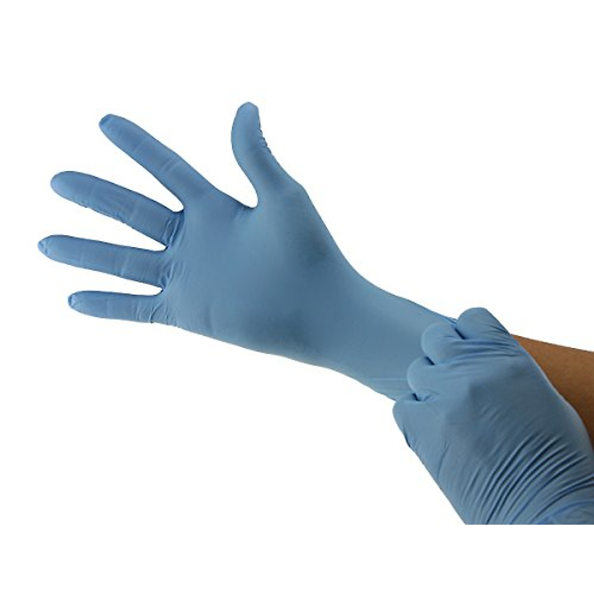 BeeSure BE1118 Nitrile Powder Free Exam Gloves, Large (Pack of 100),Strips