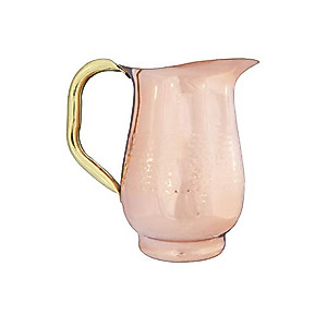 Creative Co-Op 42 oz. Hammered Stainless Steel Pitcher, Copper