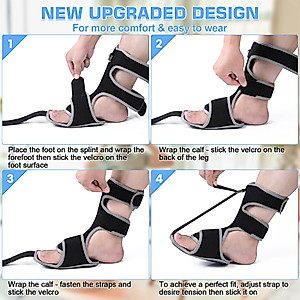 Plantar Fasciitis Night Splint - Upgraded Plantar Fasciitis Relief Braces Women And Men Day Night - Ankle Brace Arch Support Achilles Tendonitis Relief Foot Drop Heel Pain Relief